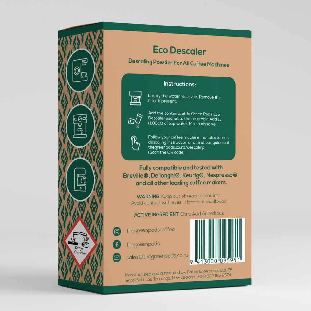 Eco Descaler - Coffee Machine Descaling Powder - The Green Pods