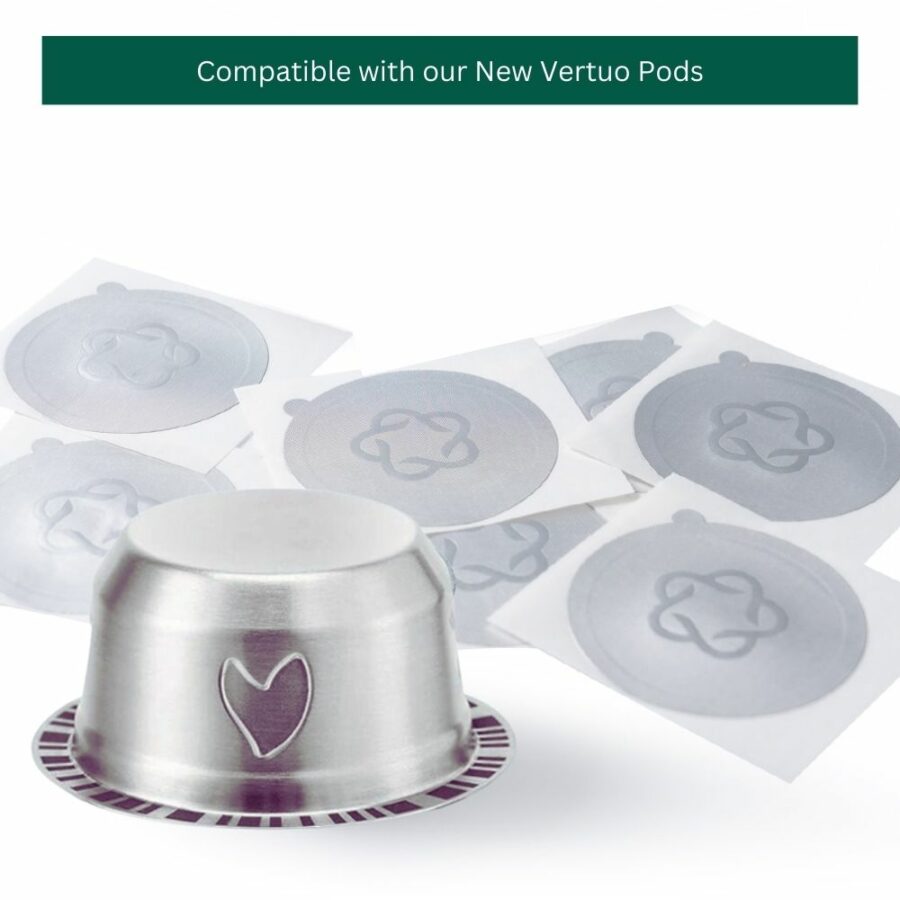 Foil Lids For Reusable Vertuo Pods - The Green Pods NZ